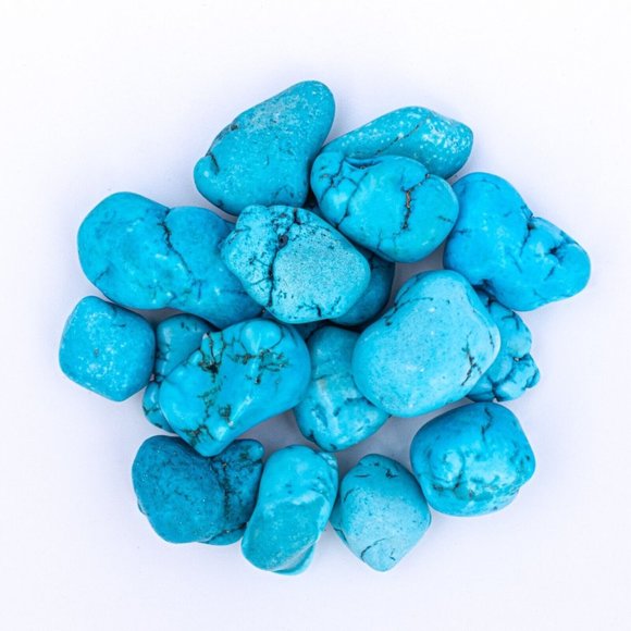 Tree Of Life Gems | Office | 5g Tumbled Blue Turquenite Gemstone ...